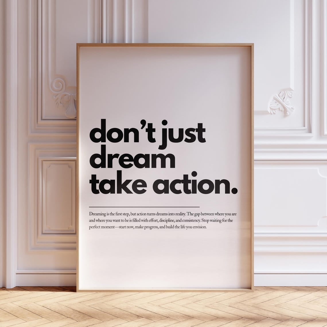 Kna Prints - 1 Pc Poster Home Office Art, Don'T Just Dream Take Action ...