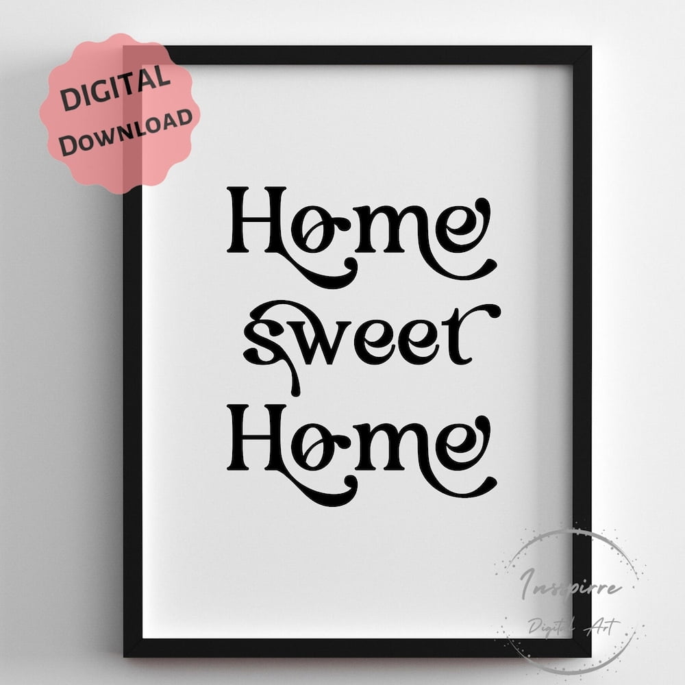 Kna Prints - 1 Pc Poster Home Sweet Home Printable, Living Room Wall ...