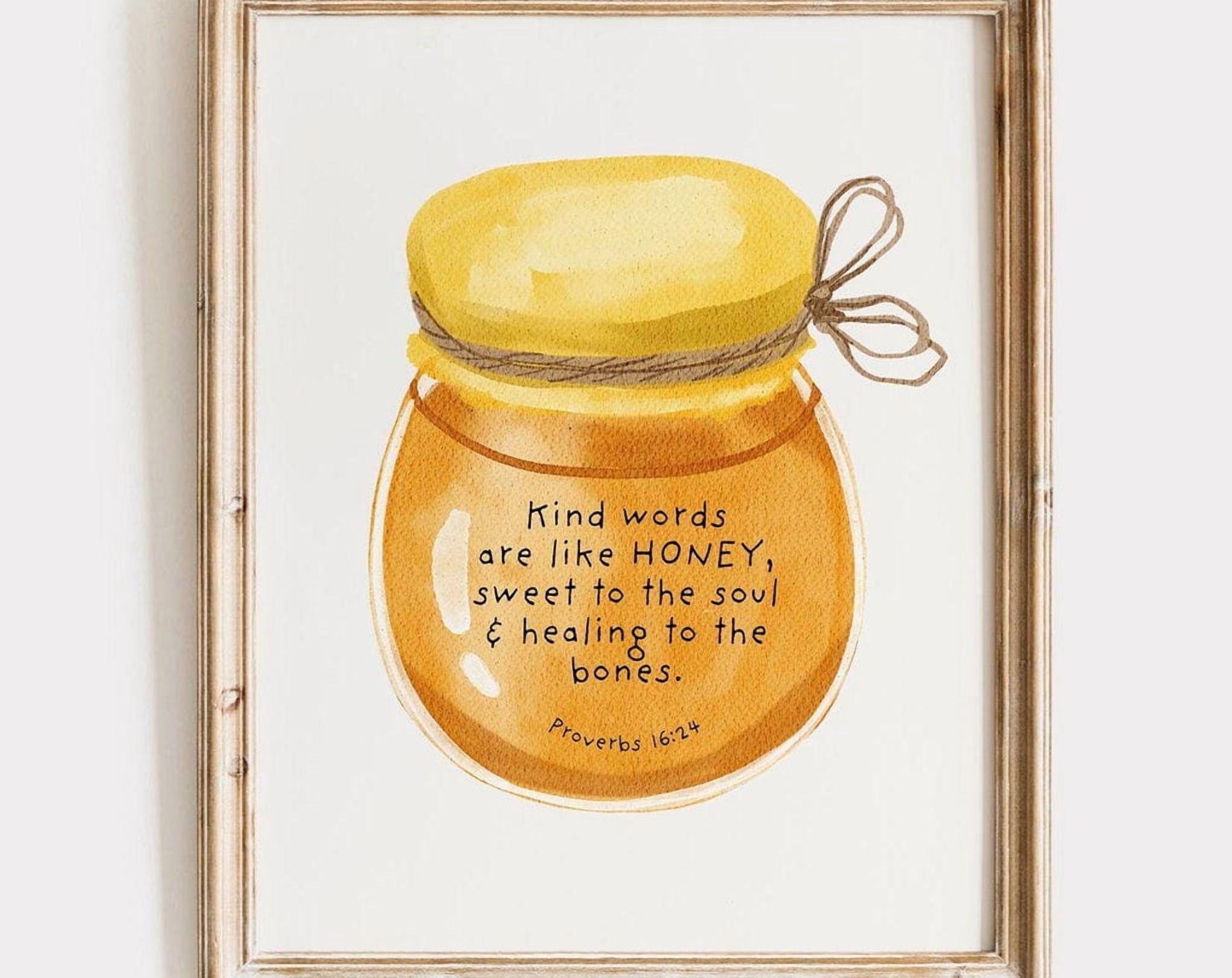 Kna Prints - 1 Pc Poster Honey Scripture Wall Art Downloadable Prints ...