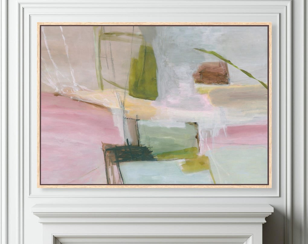 Kna Prints - 1 Pc Poster Horizontal Wall Art Pastel Abstract Painting ...