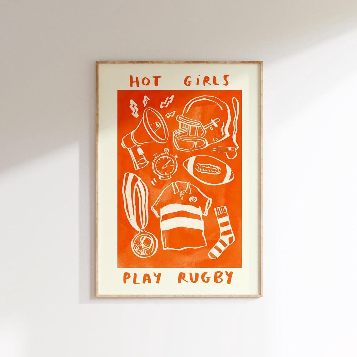 Kna Prints - 1 Pc Poster Hot Girls Play Rugby Wall Print Sports ...