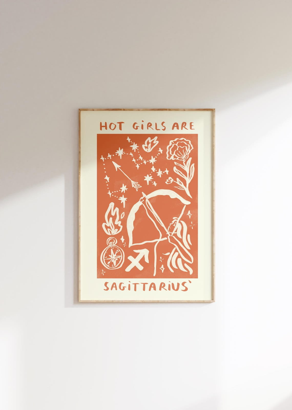 Kna Prints - 1 Pc Poster Hot Girls Are Sagittarius Wall Print Star Sign ...