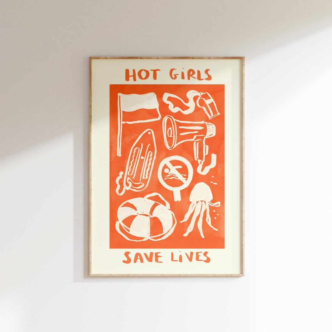 Kna Prints - 1 Pc Poster Hot Girls Save Lives Wall Print Lifeguard Rnli ...