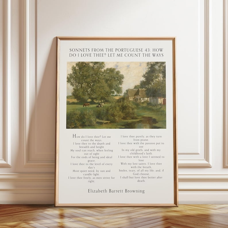 Kna Prints - 1 Pc Poster How Do I Love Thee? Sonnets From The ...