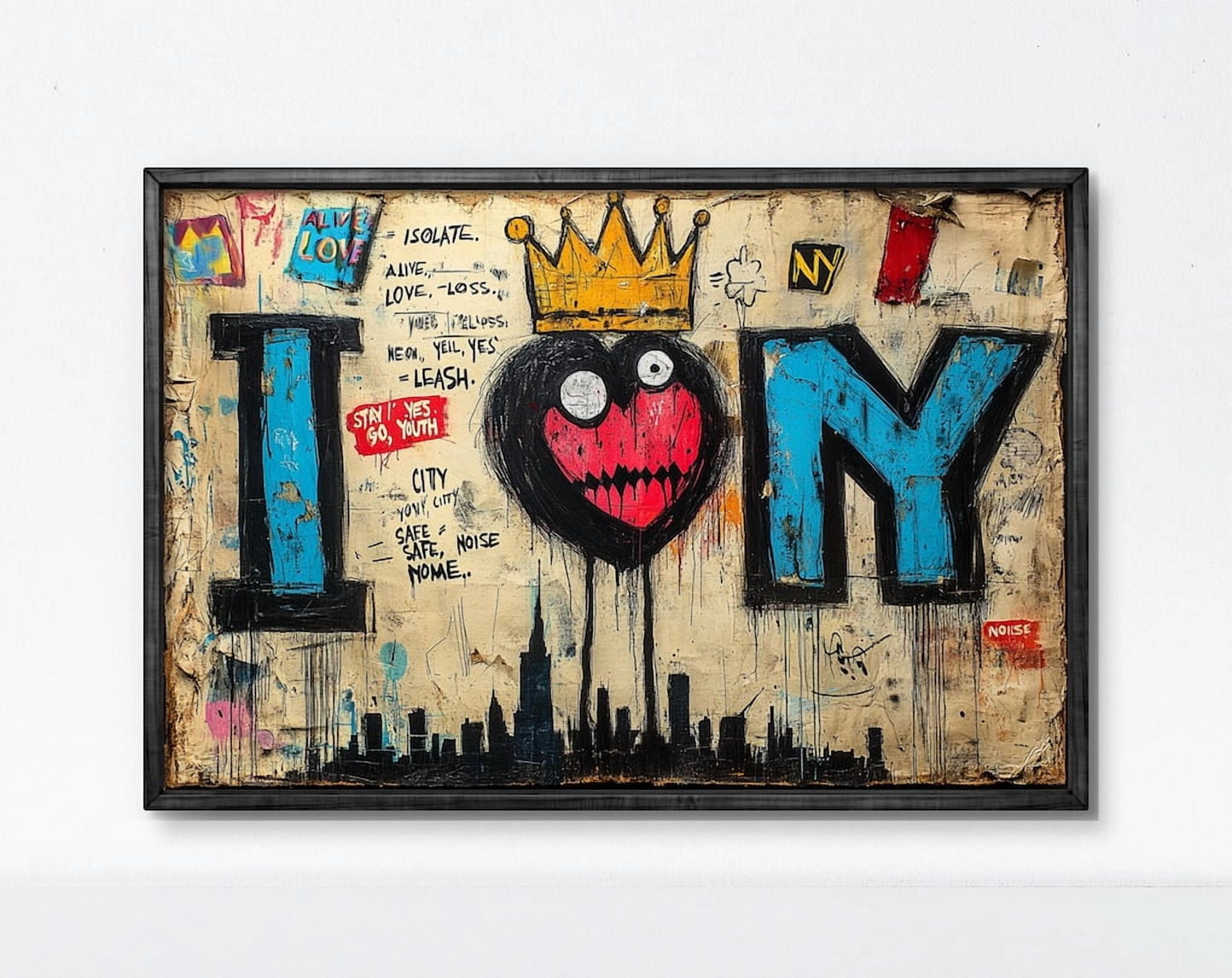 Kna Prints - 1 Pc Poster I Love Ny Urban Artbold Nyc Wall Decor ...