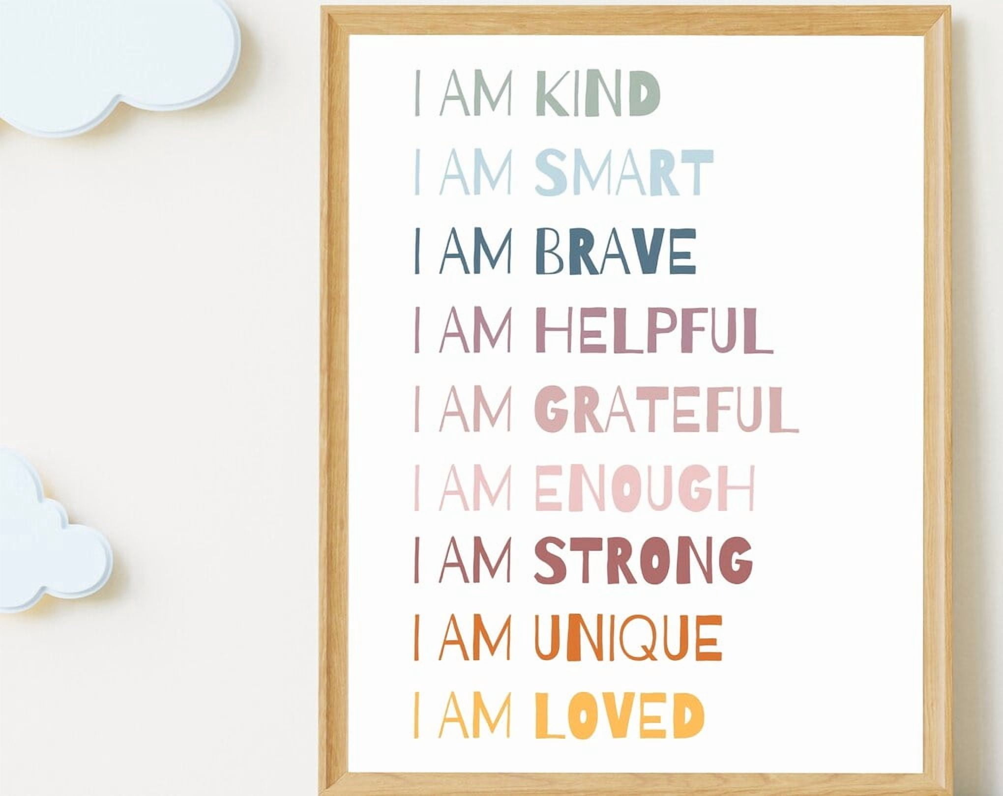 Kna Prints - 1 Pc Poster I Am Loved, Affirmations For Kids, Nursery Art ...