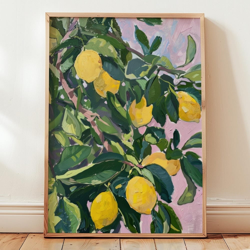 Kna Prints - 1 Pc Poster Impressionist Lemon Tree | Botanical Citrus ...