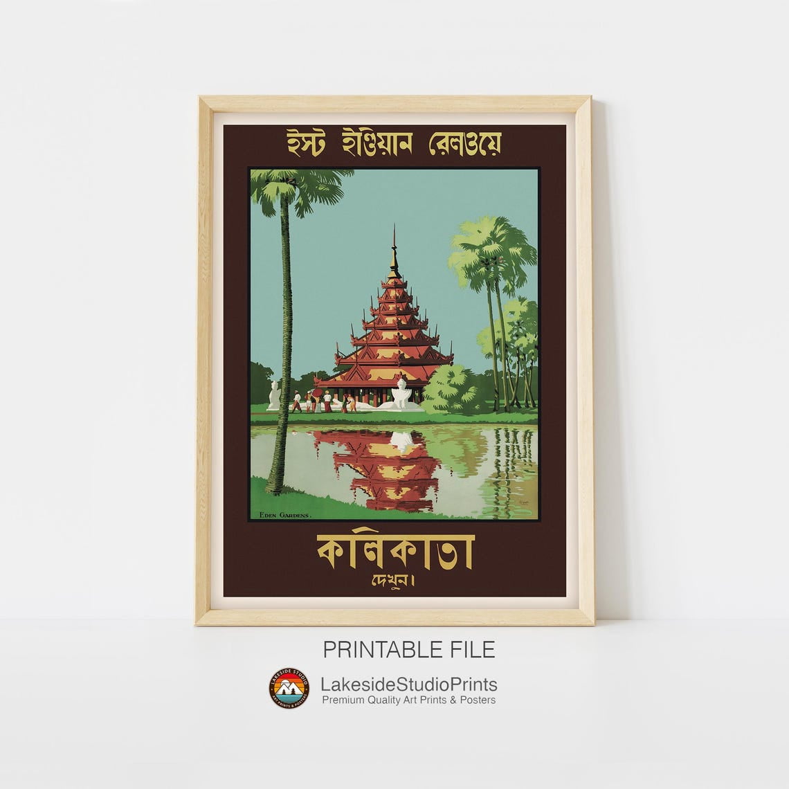 Kna Prints - 1 Pc Poster India Calcutta Eden Gardens Vintage Travel ...