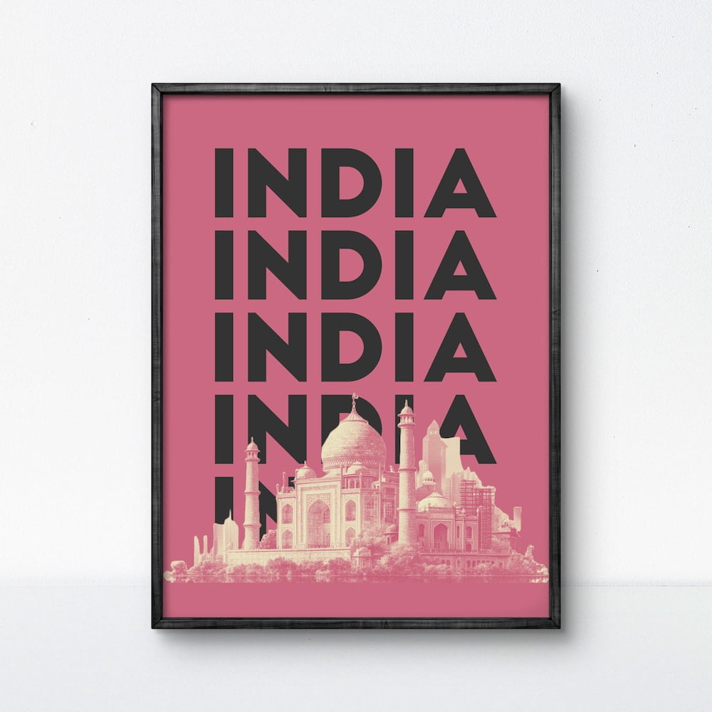 Kna Prints - 1 Pc Poster India Taj Mahal Poster – Able Modern Travel ...