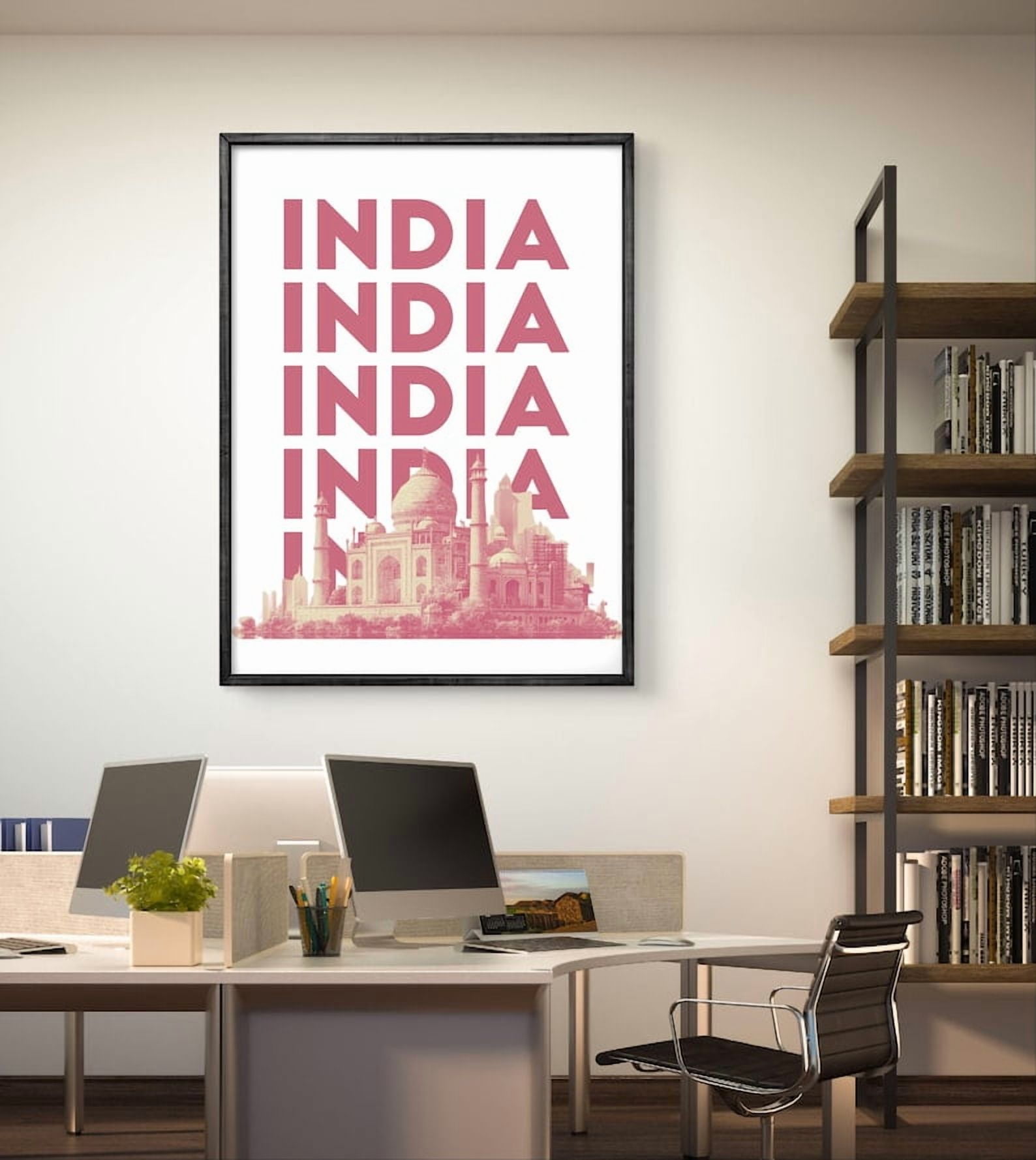 Kna Prints - 1 Pc Poster India Taj Mahaldownloadable Modern Travel Art ...
