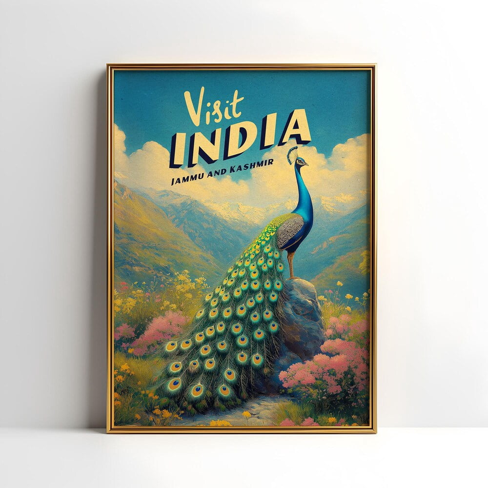 Kna Prints - 1 Pc Poster India Vintage Travel , Jammu & Kashmir ...