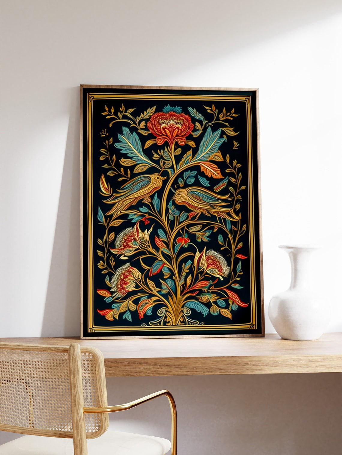 Kna Prints - 1 Pc Poster Indian Floral Art , Indian Art Print, Floral ...