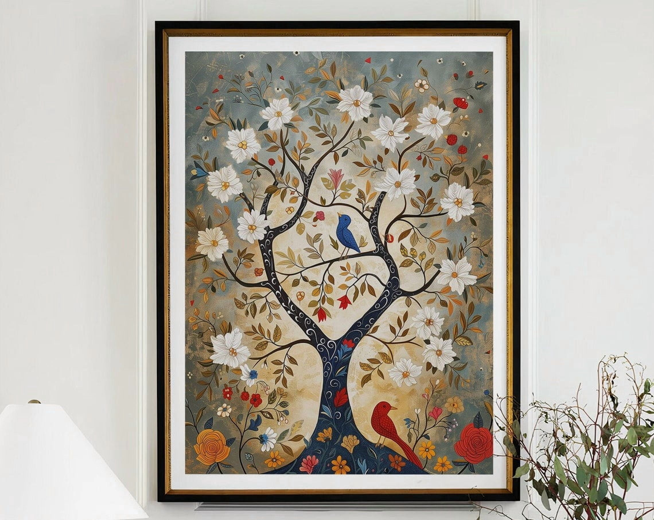 Kna Prints - 1 Pc Poster Indian Floral Art Print Vintage Cultural Asian ...
