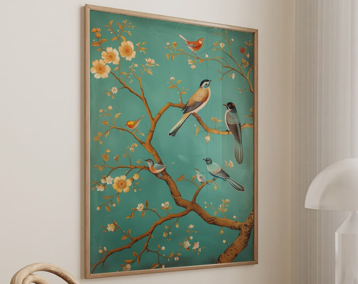 Kna Prints - 1 Pc Poster Indian Floral Art Print Vintage Cultural Asian ...