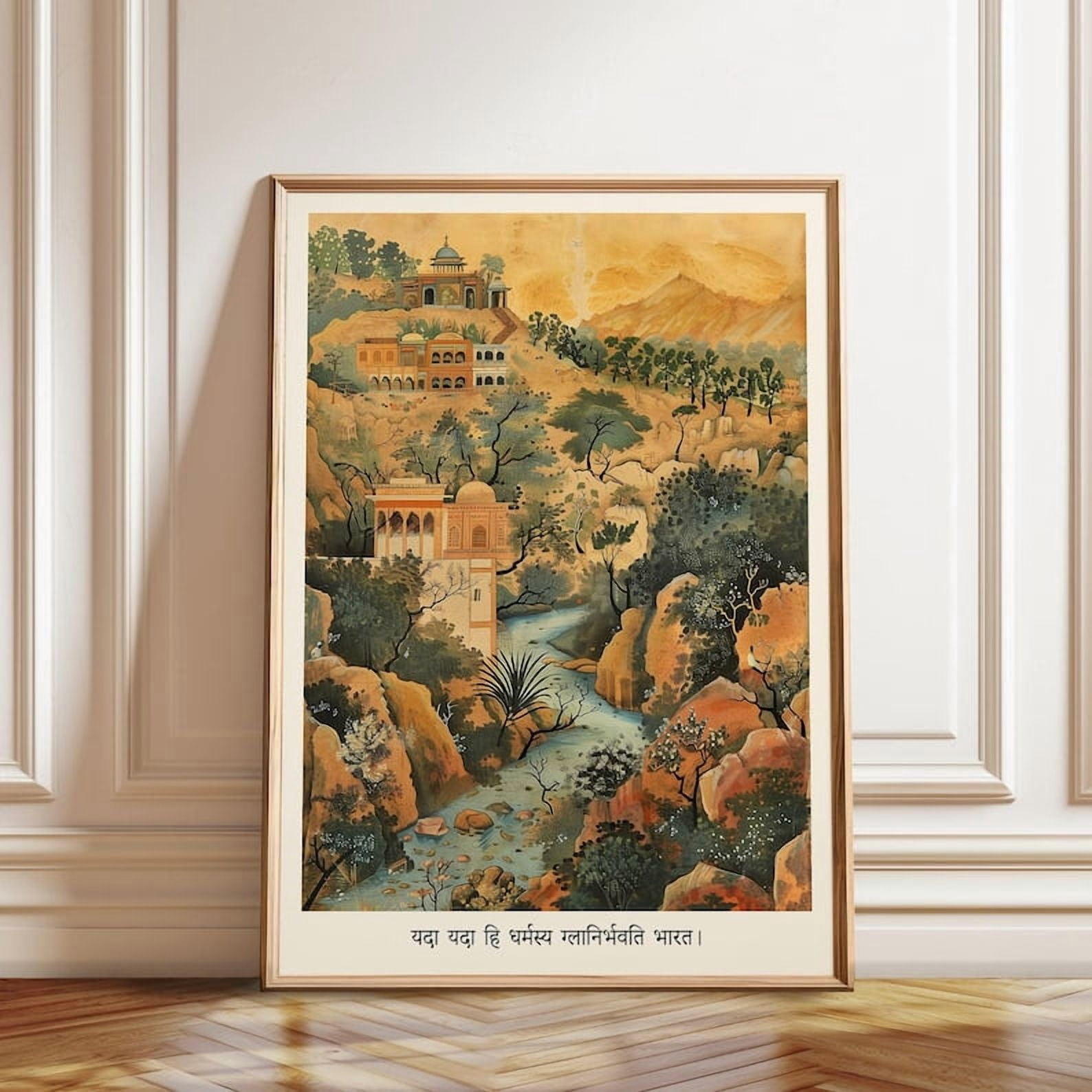 Kna Prints - 1 Pc Poster Indian Palace Landscape Wall Art Pichwai ...