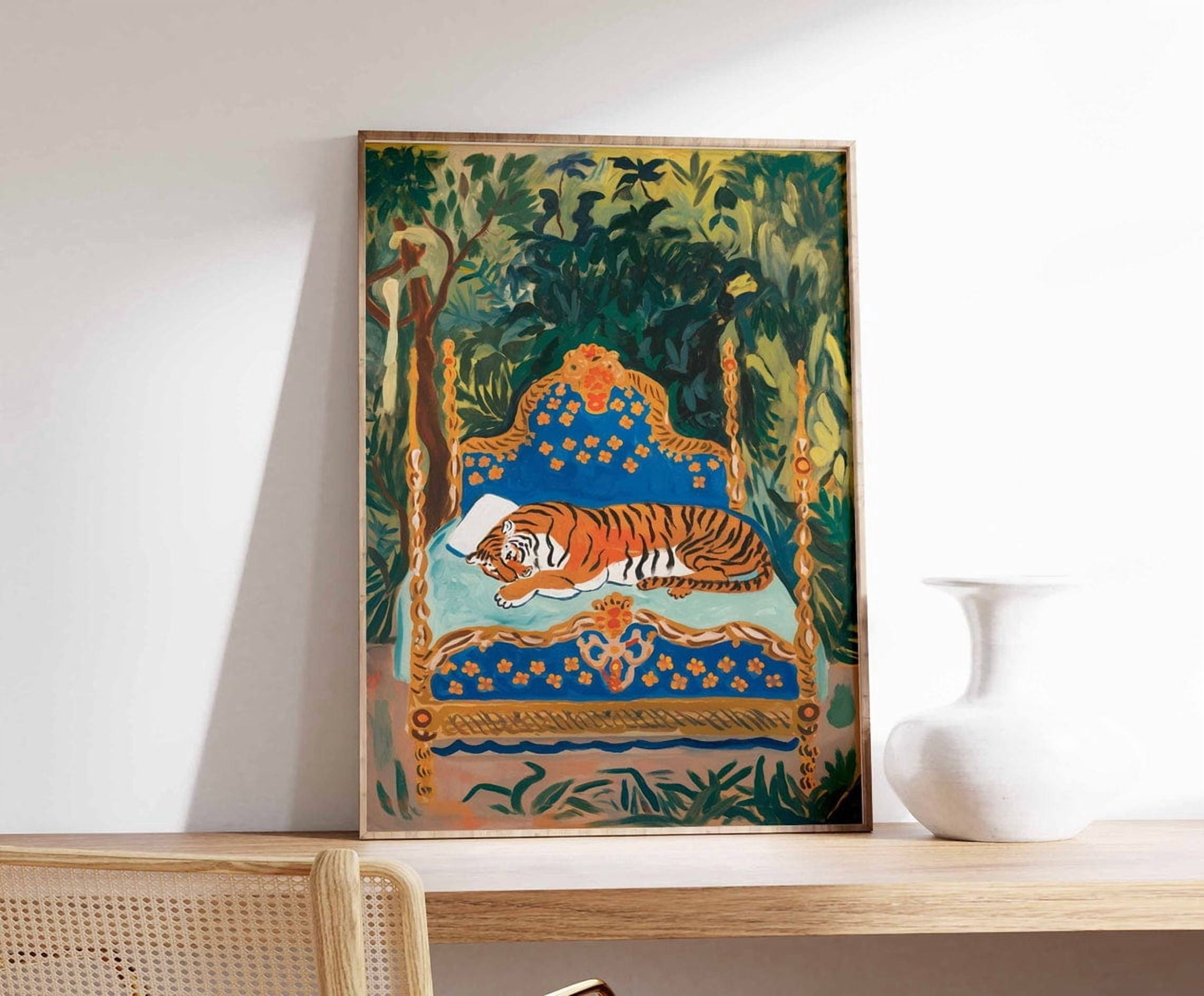Kna Prints - 1 Pc Poster Indian Tiger , Indian Print, Tiger Art, Jgle ...