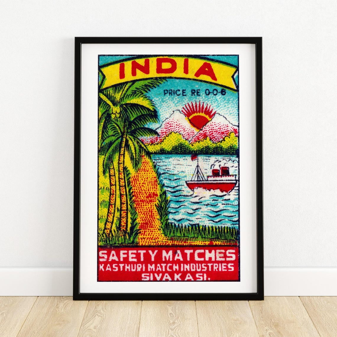 Kna Prints - 1 Pc Poster Indian Tropical Coast Matchbox Print Aesthetic ...