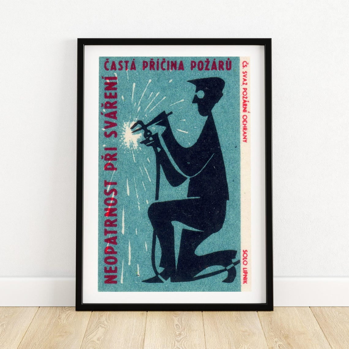 Kna Prints - 1 Pc Poster Industrial Safety Art Vintage Czech Design Mid ...