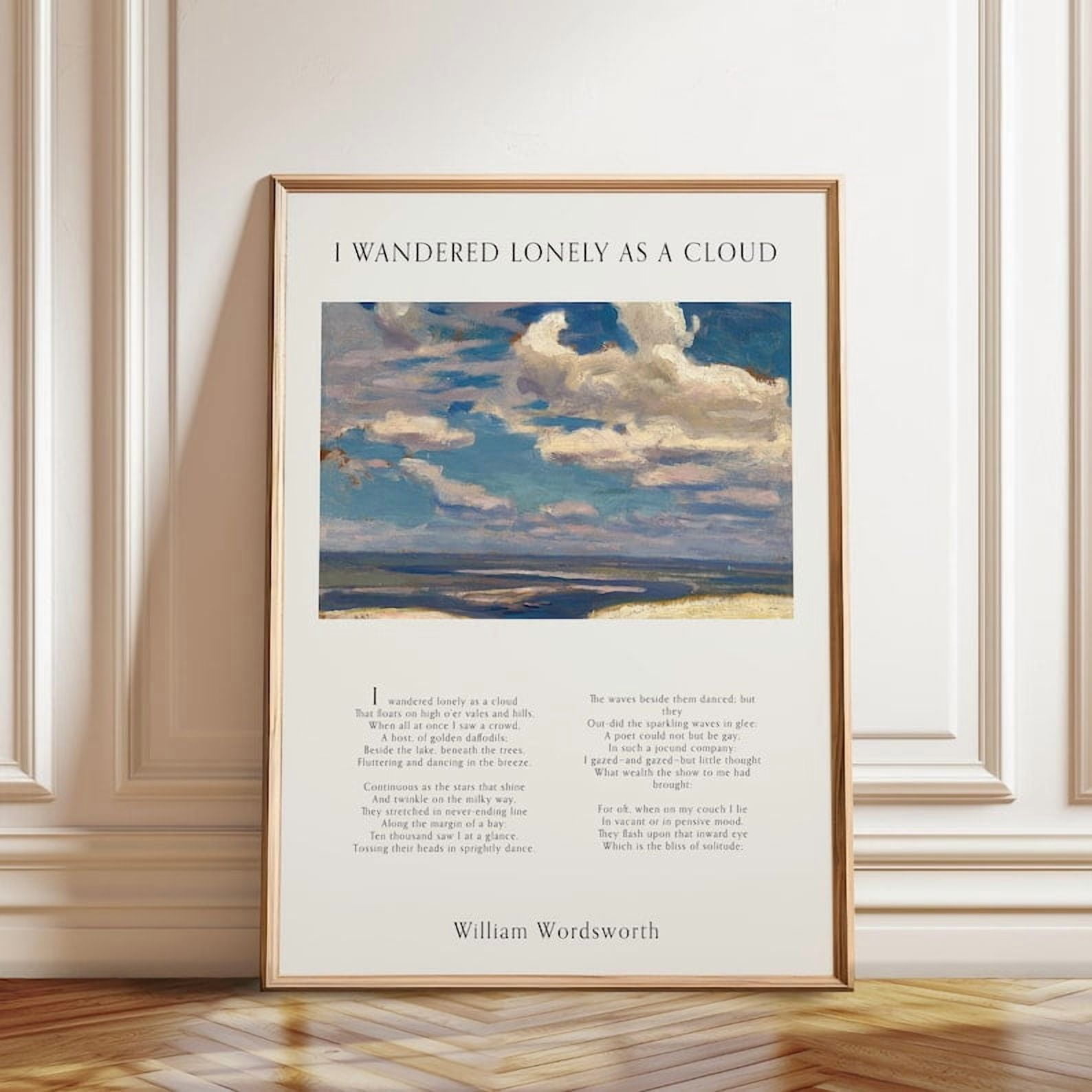 Kna Prints - 1 Pc Poster Inspirational Literary Sky And Sea I Wandered ...