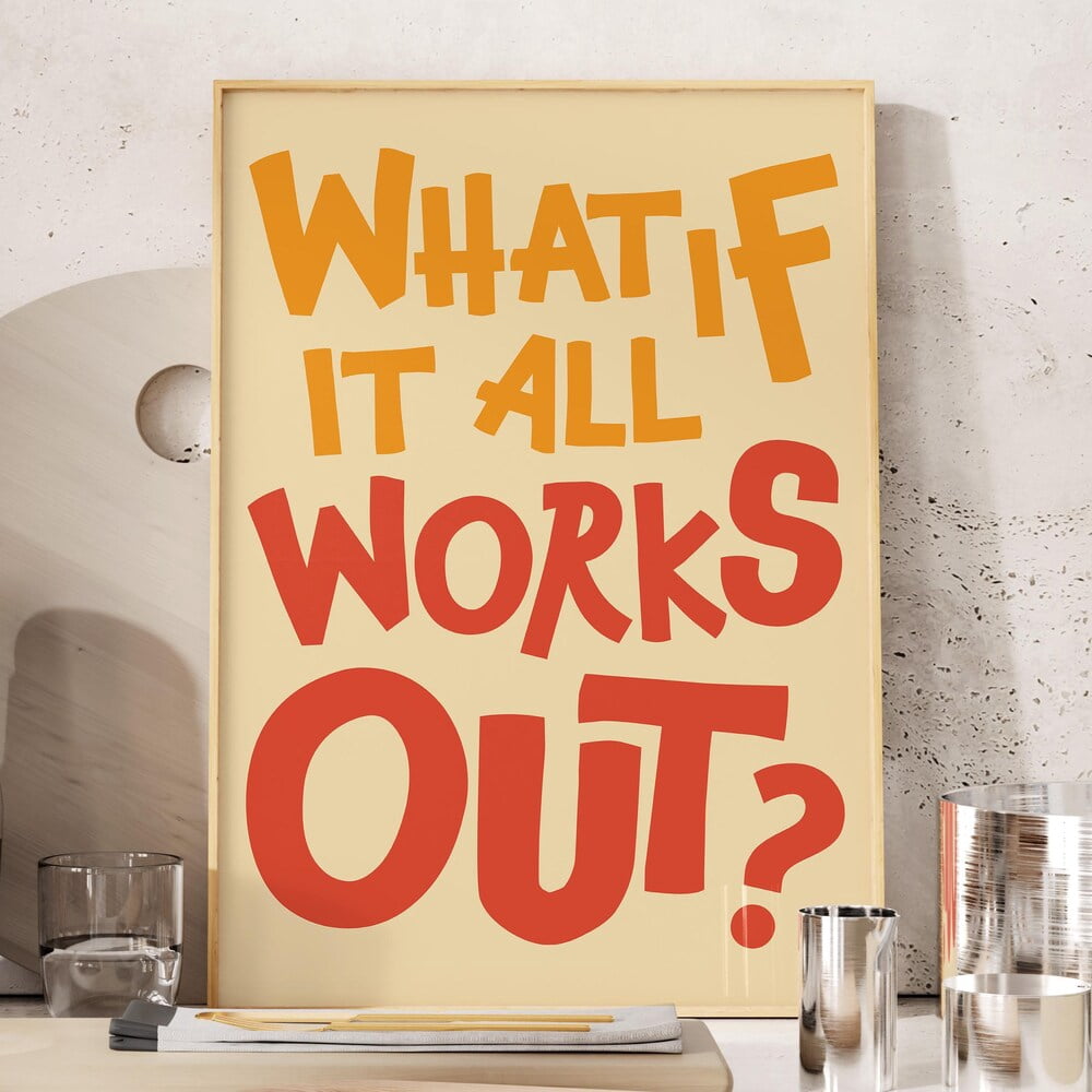 Kna Prints - 1 Pc Poster Inspirational Wall Art For Office What If It ...