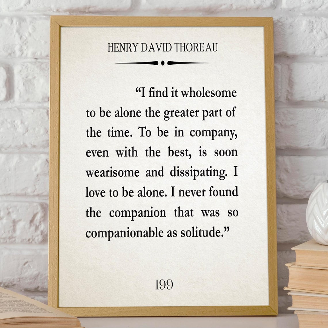 Kna Prints - 1 Pc Poster Introvert Gift Thoreau Solitude Quote By Henry ...