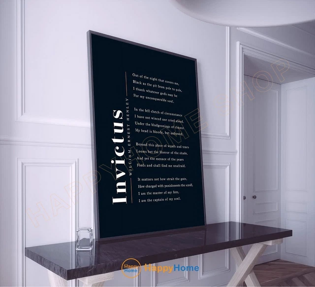 Kna Prints - 1 Pc Poster Invictus Poem Wall Art William Ernest Henley ...