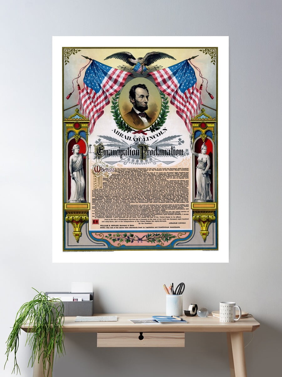 Kna Prints - 1 Pc Poster Ique Abraham Lincoln Emancipation Proclamation ...