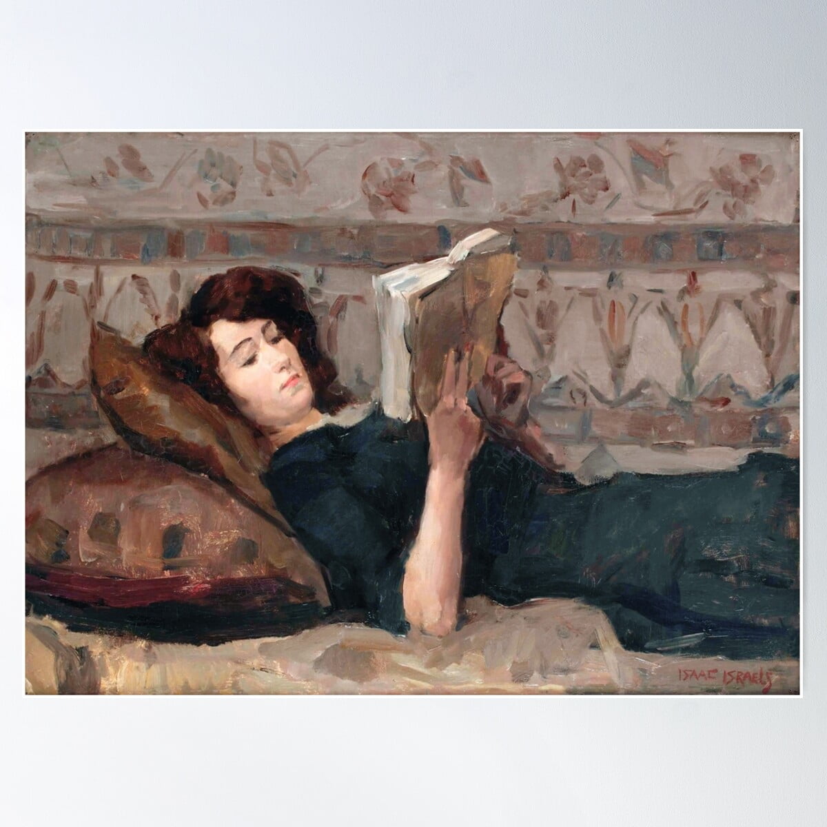Kna Prints - 1 Pc Poster Isaac Israã£Â«Ls Girl Reading On A Divan ...