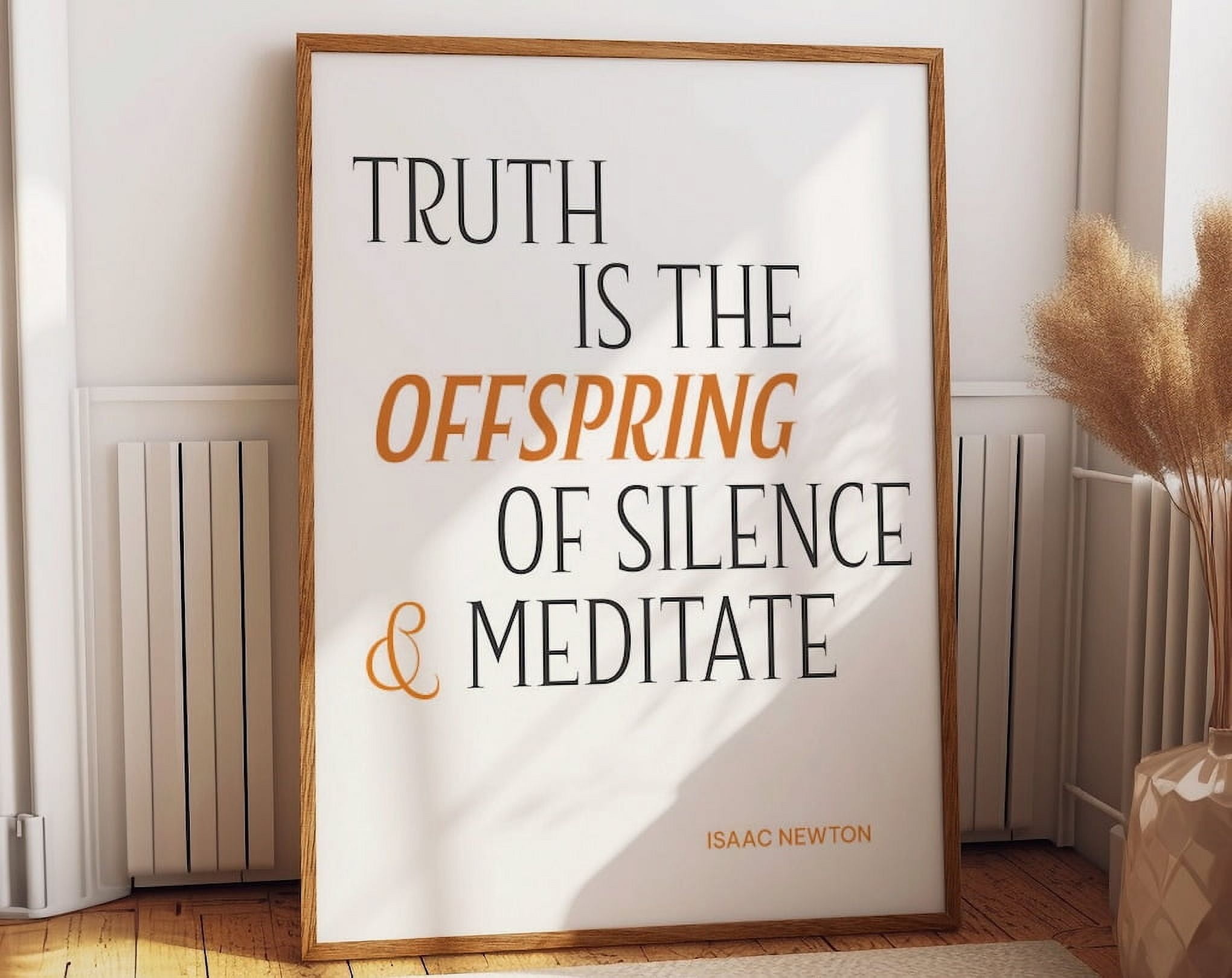 Kna Prints - 1 Pc Poster Isaac Newton Quote Wall : Truth In Silence ...