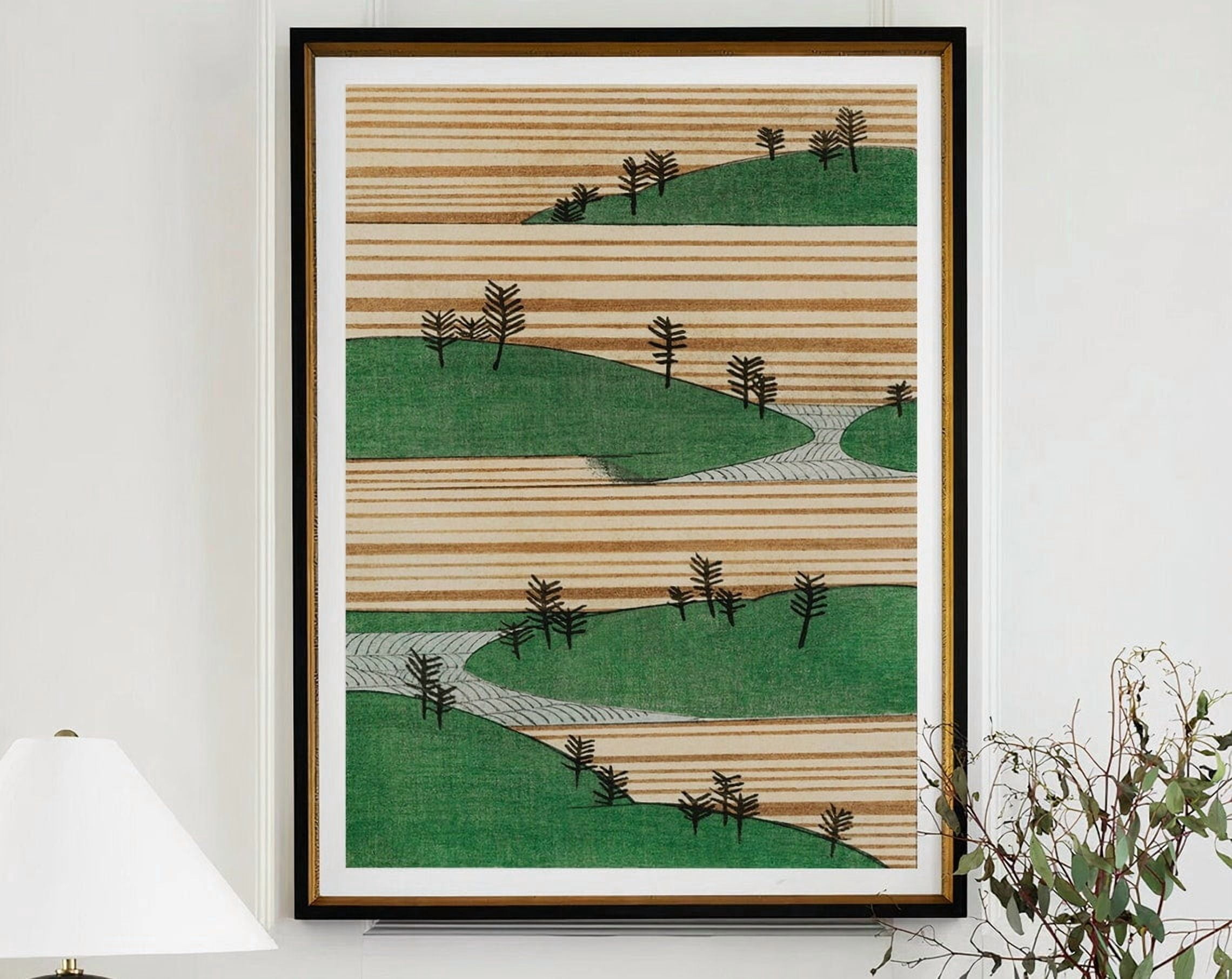 Kna Prints - 1 Pc Poster Island Trees Pattern Watanabe Seitei Japanese ...