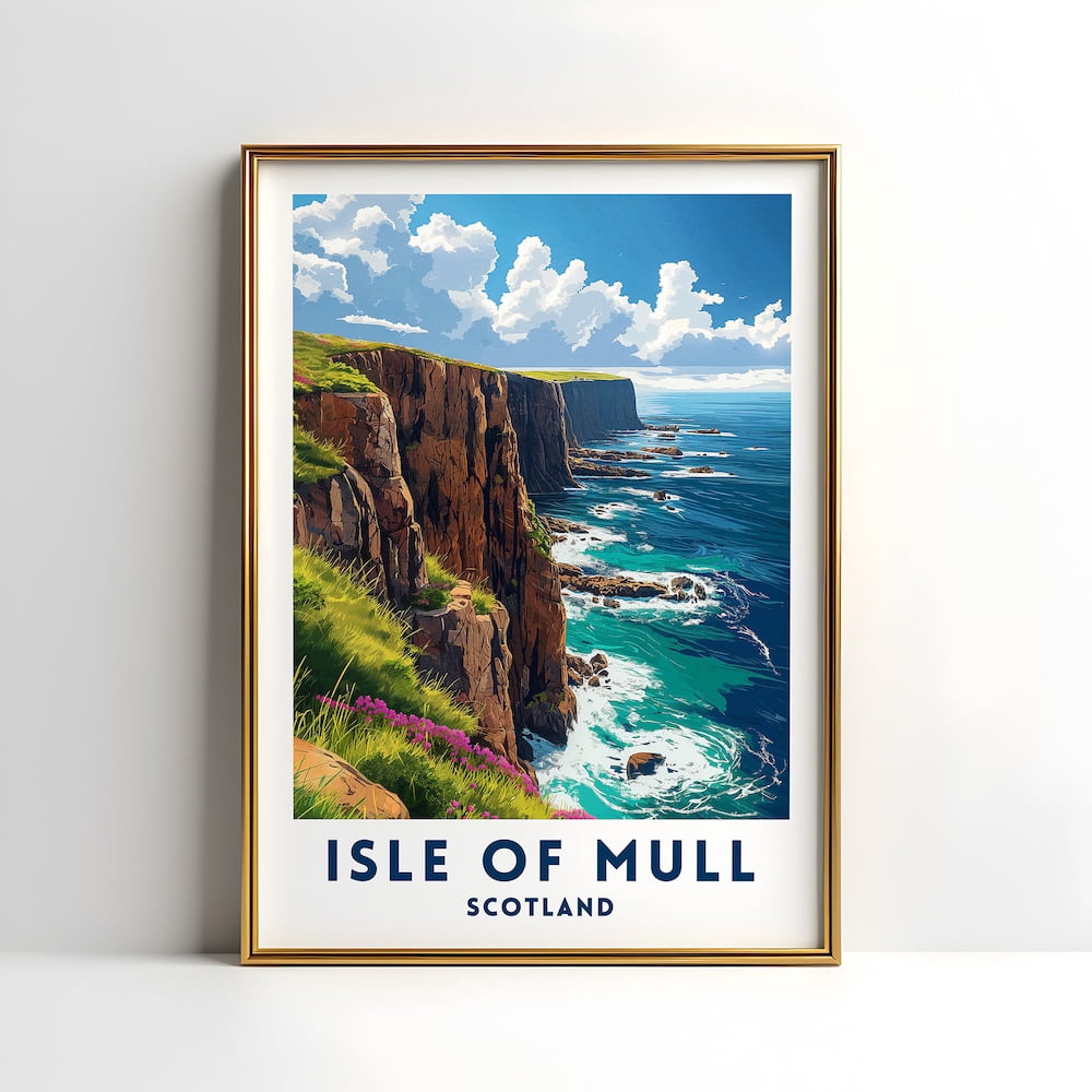 Kna Prints - 1 Pc Poster Isle Of Mull Scotland Travel Poster, Scottish ...