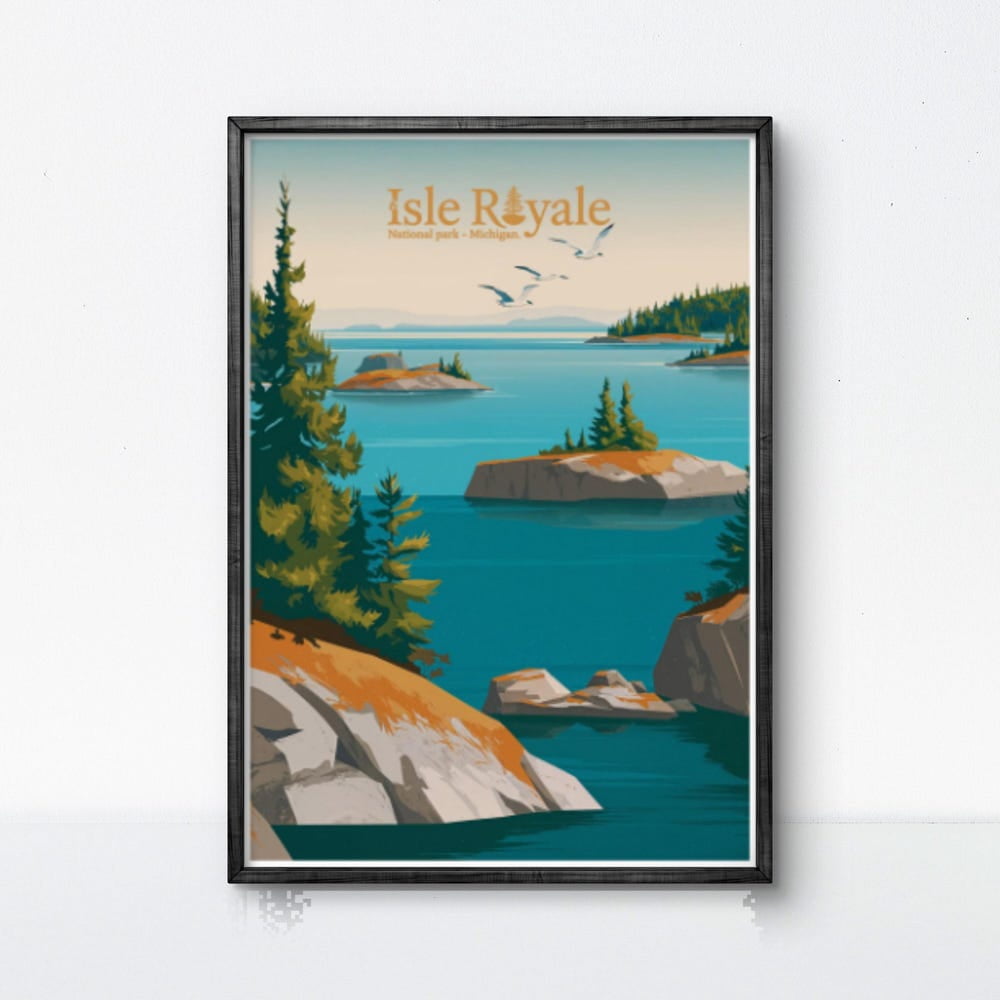 Kna Prints - 1 Pc Poster Isle Royale · National Park Poster · Michigan ...