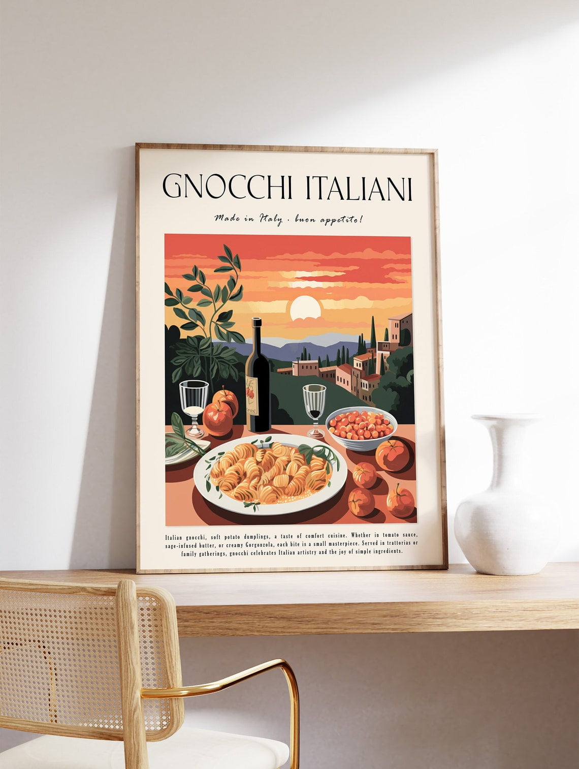Kna Prints - 1 Pc Poster Italian Food , Gnocchi Food Print, Pasta Art ...