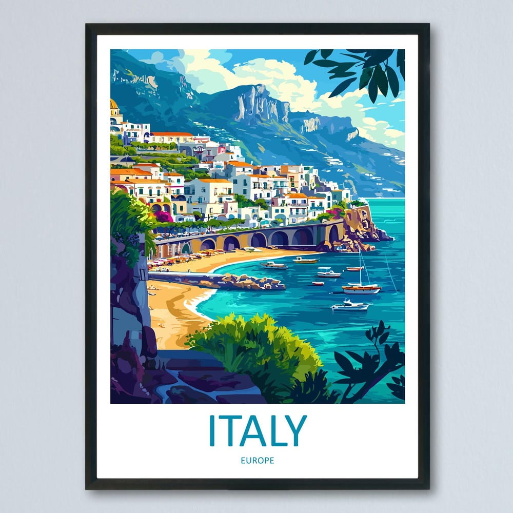 Kna Prints - 1 Pc Poster Italy Travel Poster Europe Wall Art Country ...