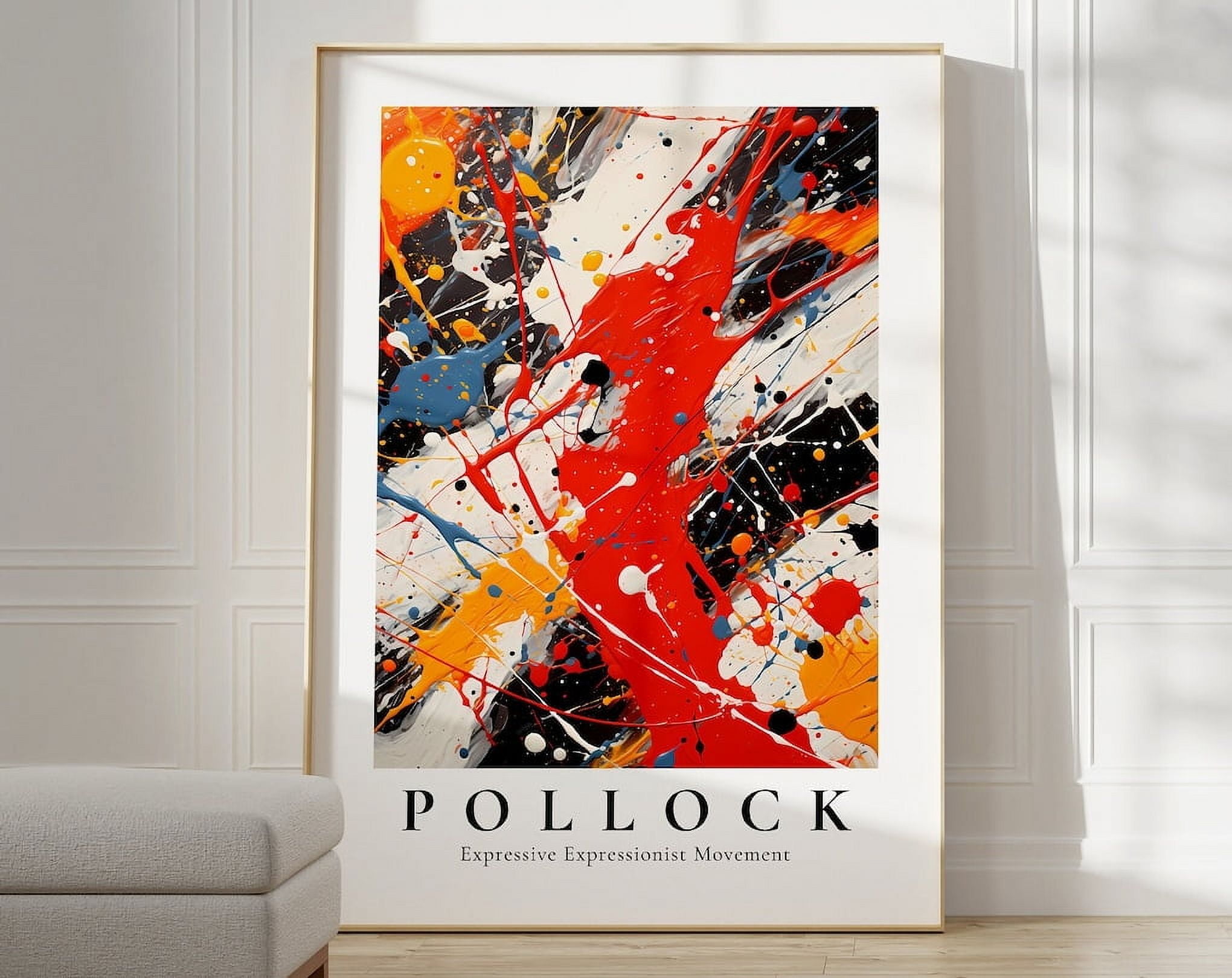 Kna Prints - 1 Pc Poster Jackson Pollock Modern Colorful Wall Art ...