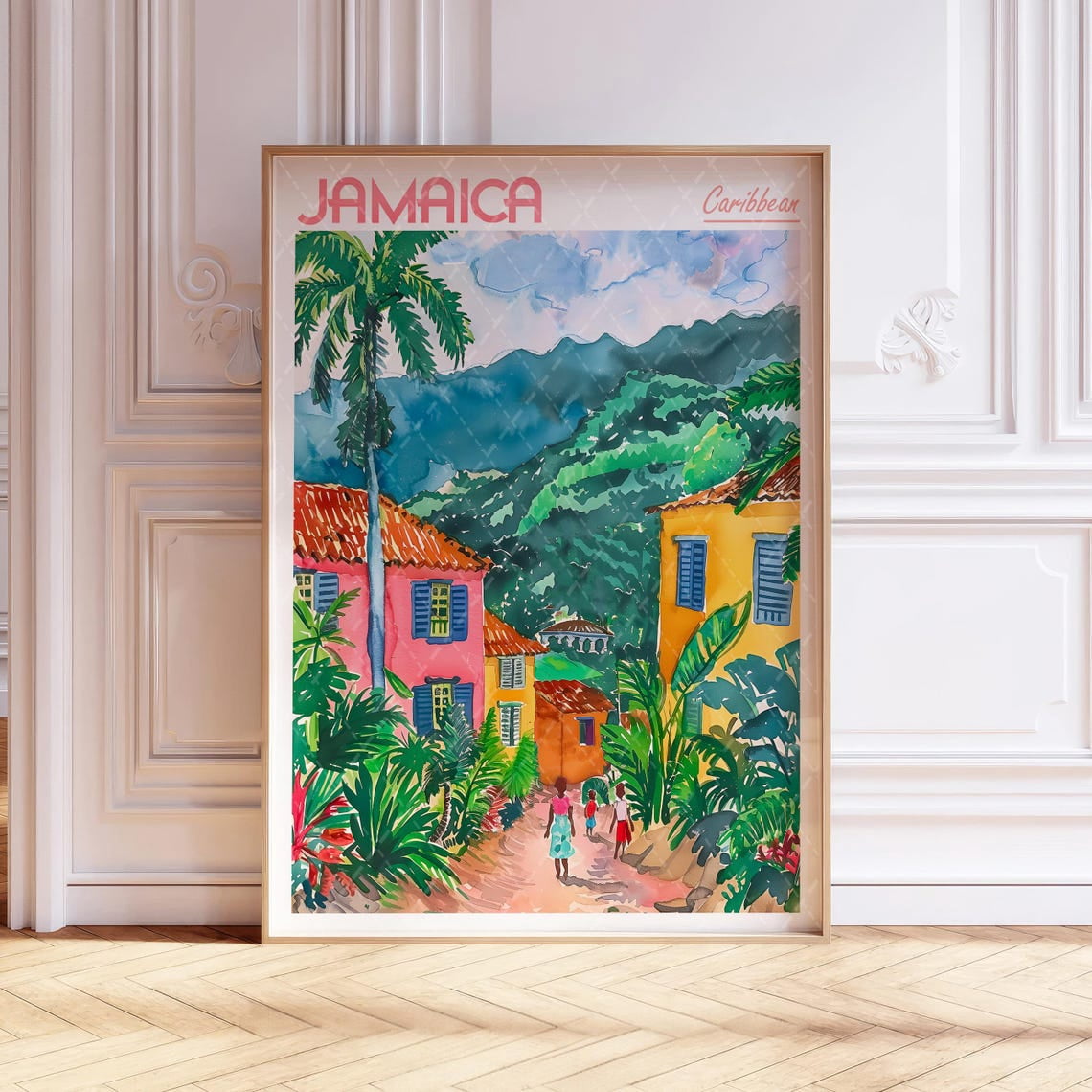 Kna Prints - 1 Pc Poster Jamaica Watercolor Art Print Jamaica Tropical ...