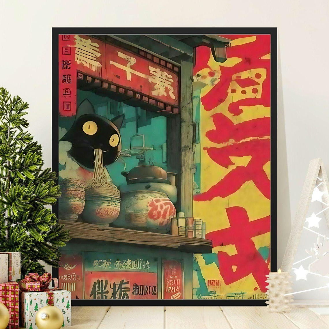Kna Prints - 1 Pc Poster Japanese Black Cat , Anime Art Print, Japanese ...