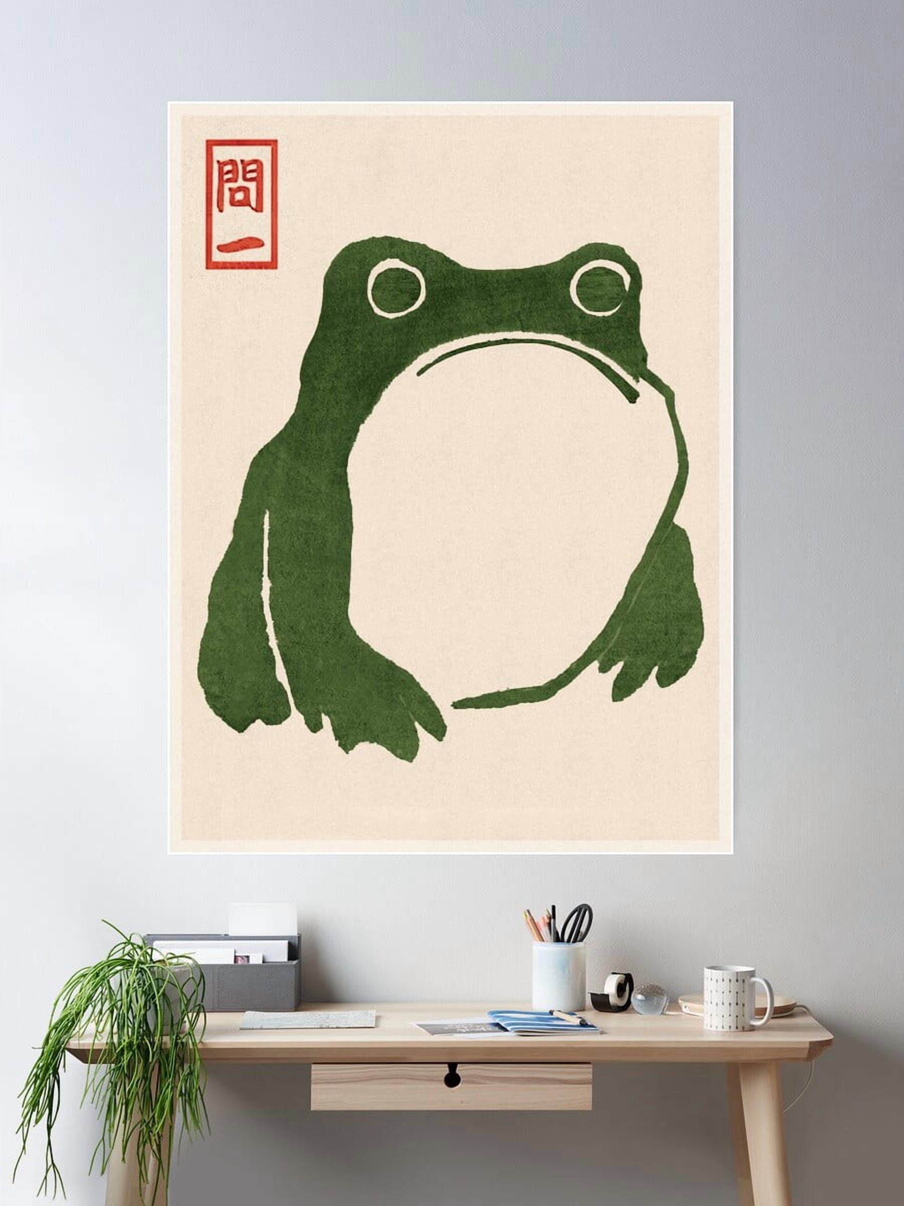 Kna Prints - 1 Pc Poster Japanese Grumpy Frog By Matsumoto Hoji Vintage ...