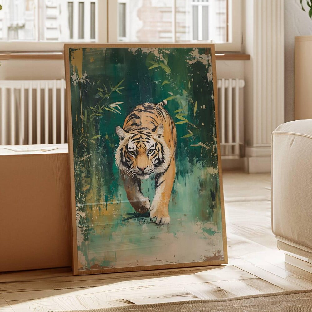 Kna Prints - 1 Pc Poster Japanese Style Tiger Art Print For Living Room ...