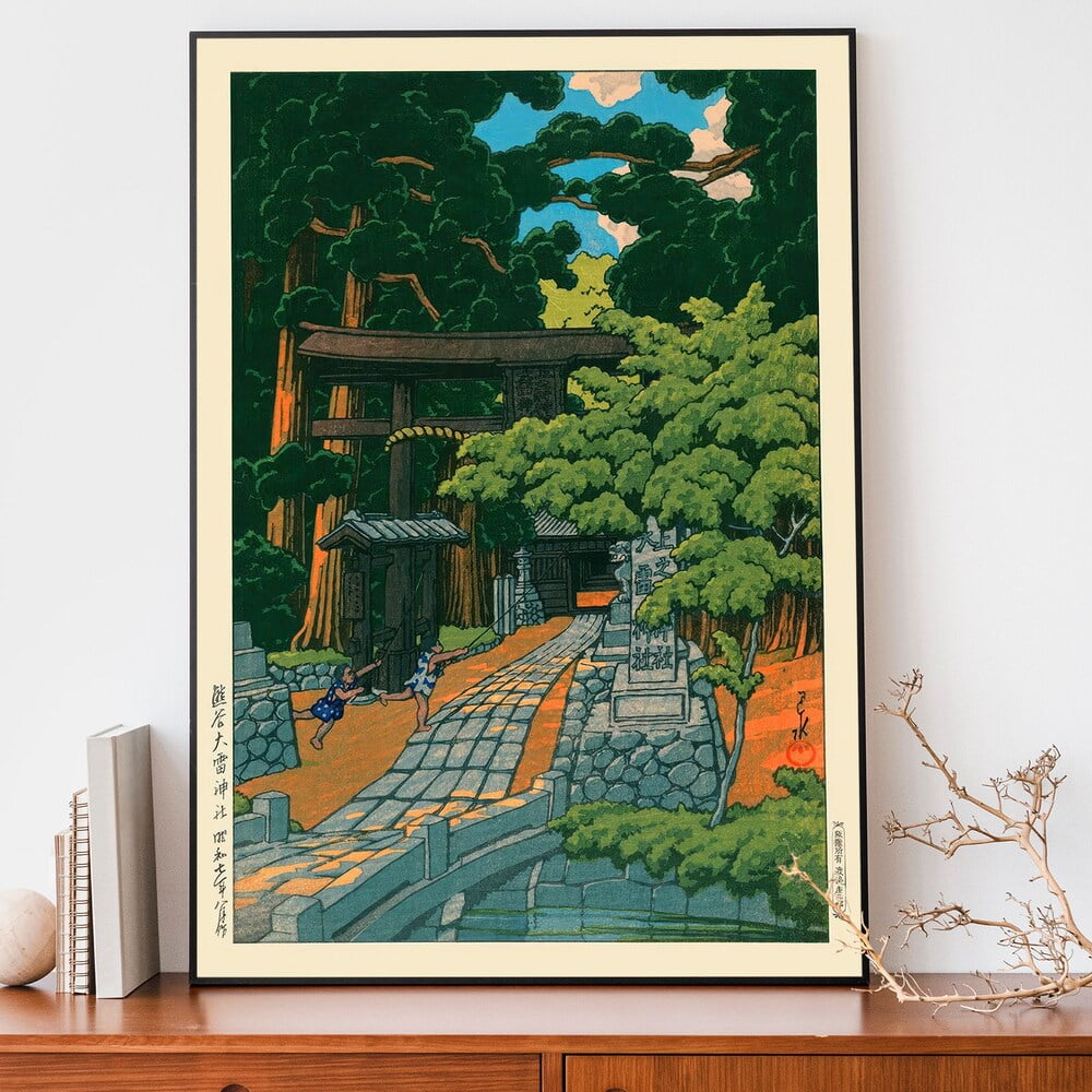 Kna Prints - 1 Pc Poster Japanese Temple Poster, Nature Print, Vintage ...