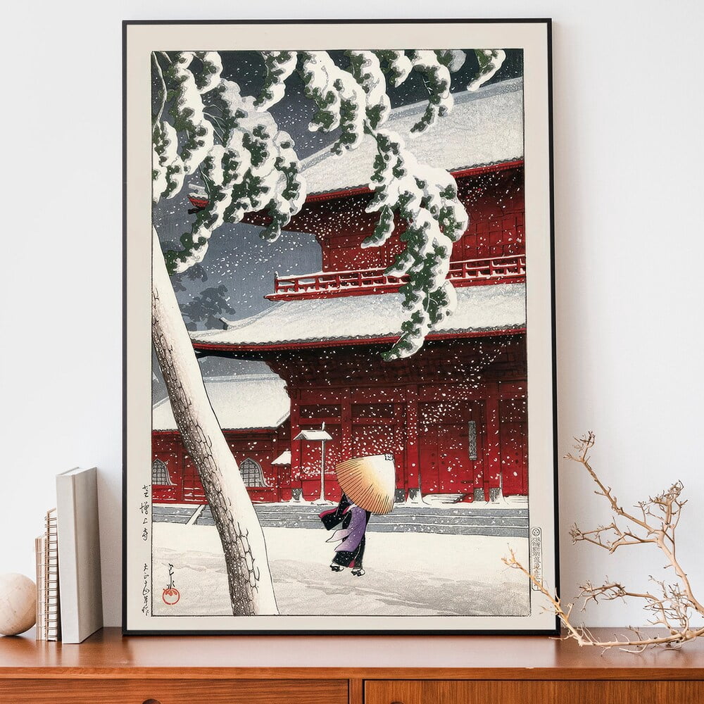 Kna Prints - 1 Pc Poster Japanese Winter Poster, Woodblock Art, Geisha ...