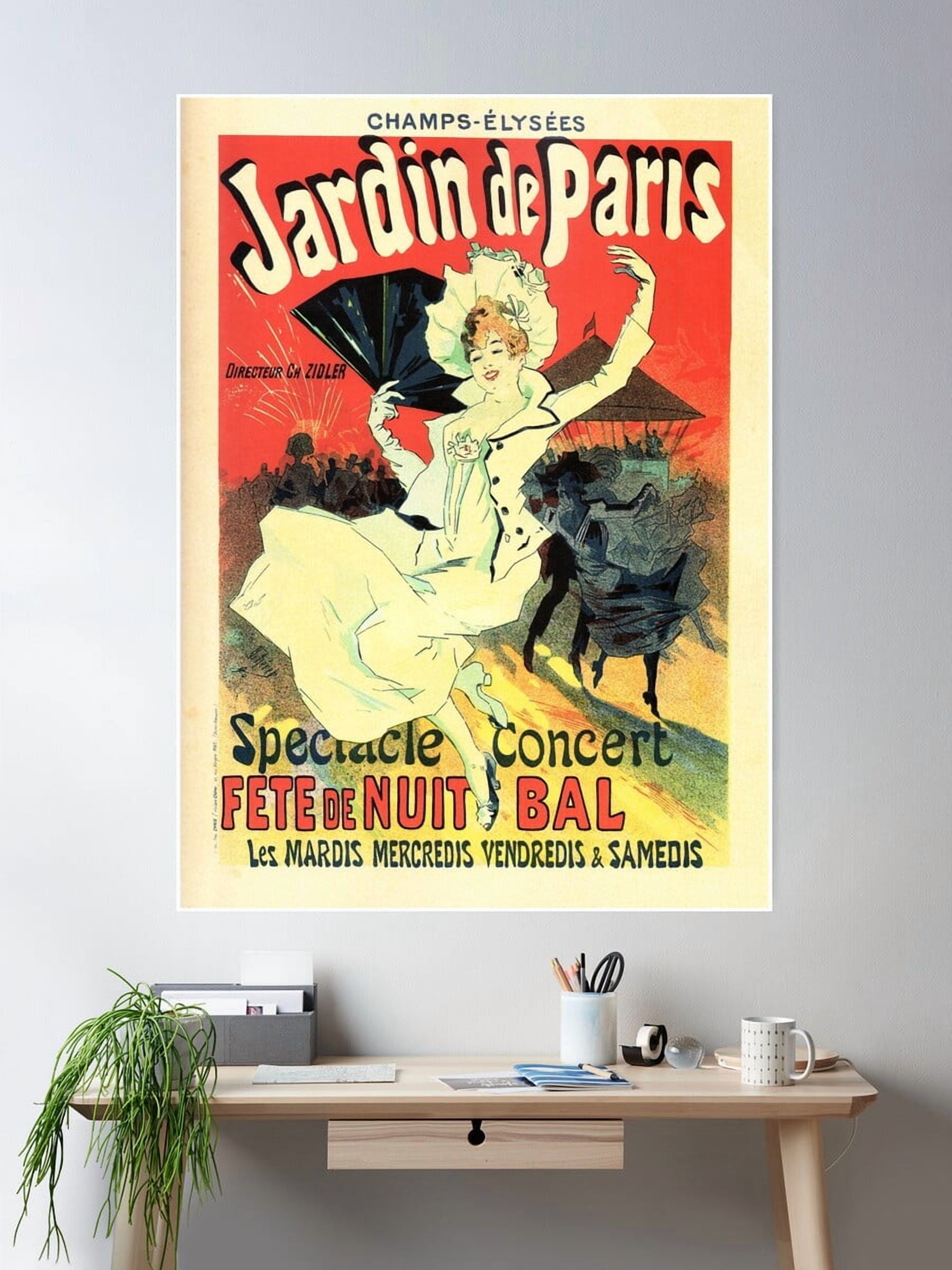 Kna Prints - 1 Pc Poster Jardin De Paris French Concert Theatre ...