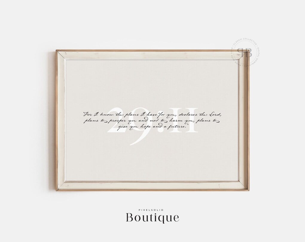 Kna Prints - 1 Pc Poster Jeremiah 29:11 Bible Verse Wall Art, Christian ...