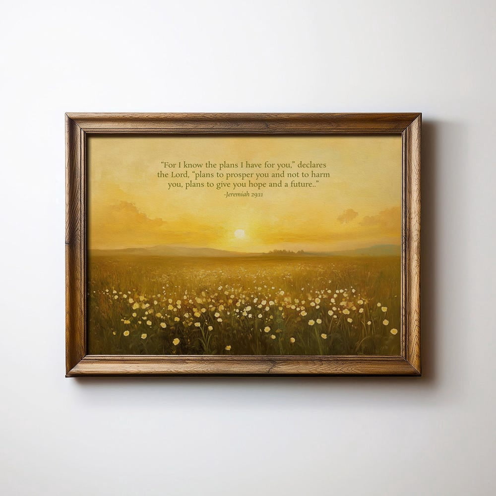 Kna Prints - 1 Pc Poster Jeremiah 29:11, Encouraging Christian Wall Art ...