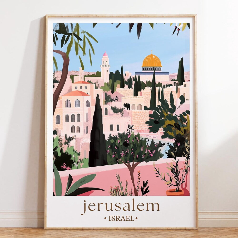 Kna Prints - 1 Pc Poster Jerusalem City Art Print, Middle East Travel ...