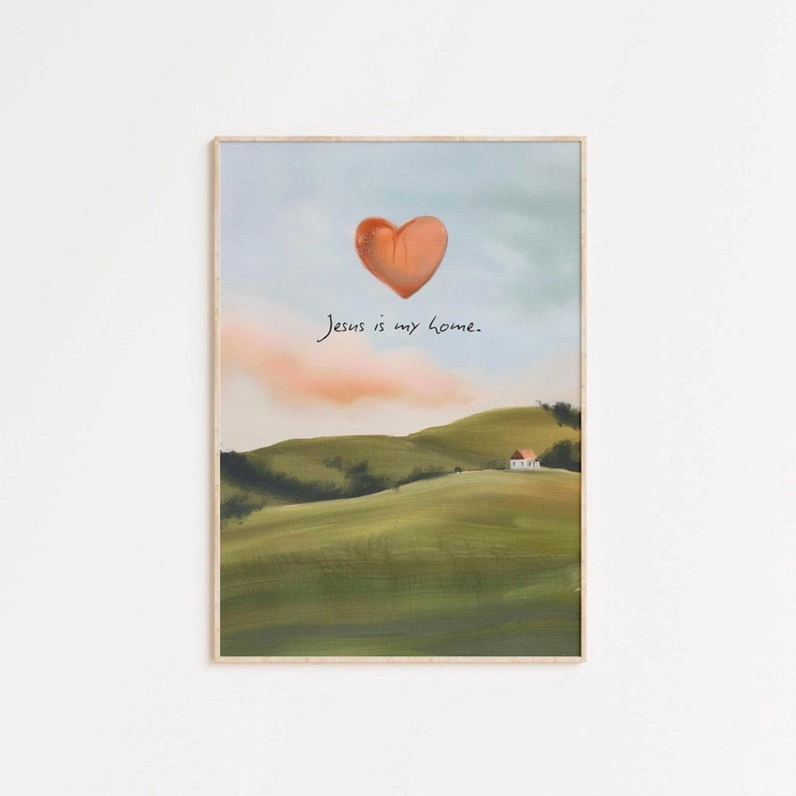 Kna Prints - 1 Pc Poster Jesus Is My Home Christian Wall Art Prints ...