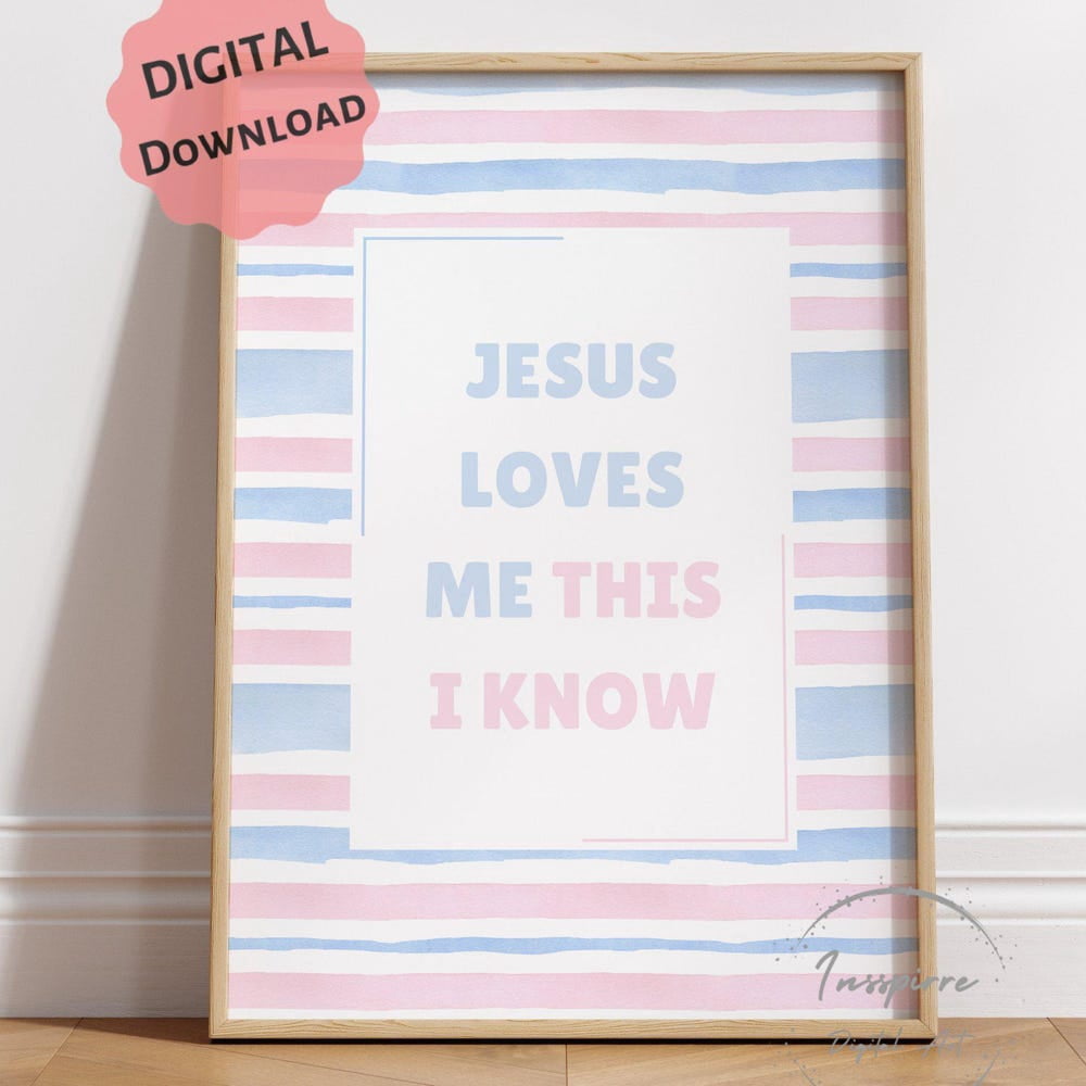 Kna Prints - 1 Pc Poster Jesus Loves Me This I Know Printable ...
