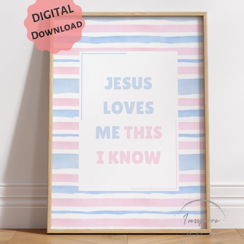 Kna Prints - 1 Pc Poster Jesus Loves Me This I Know Printable ...