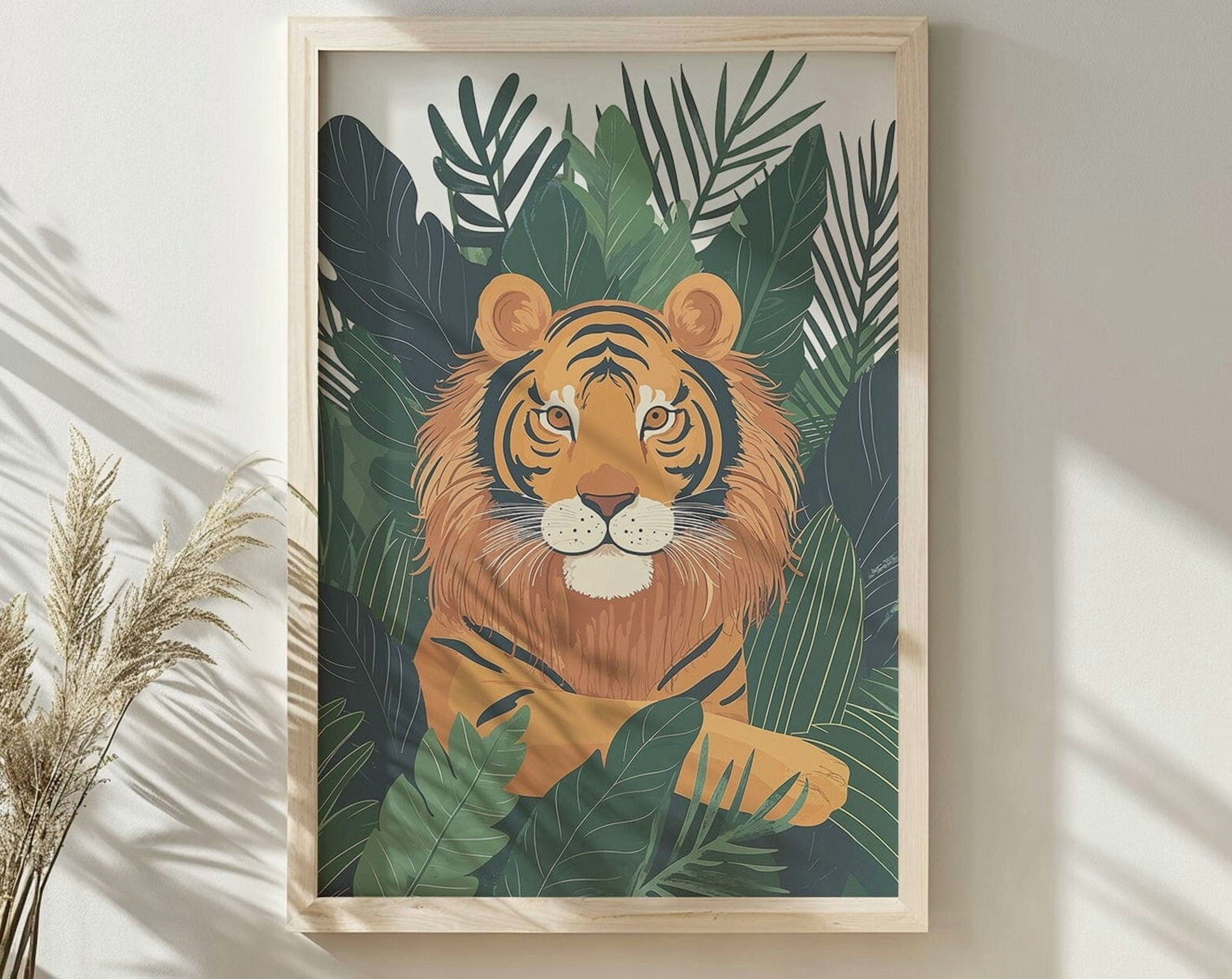 Kna Prints - 1 Pc Poster Jgle Tiger Print ~ Nursery Wall Art ~ Kids S ...
