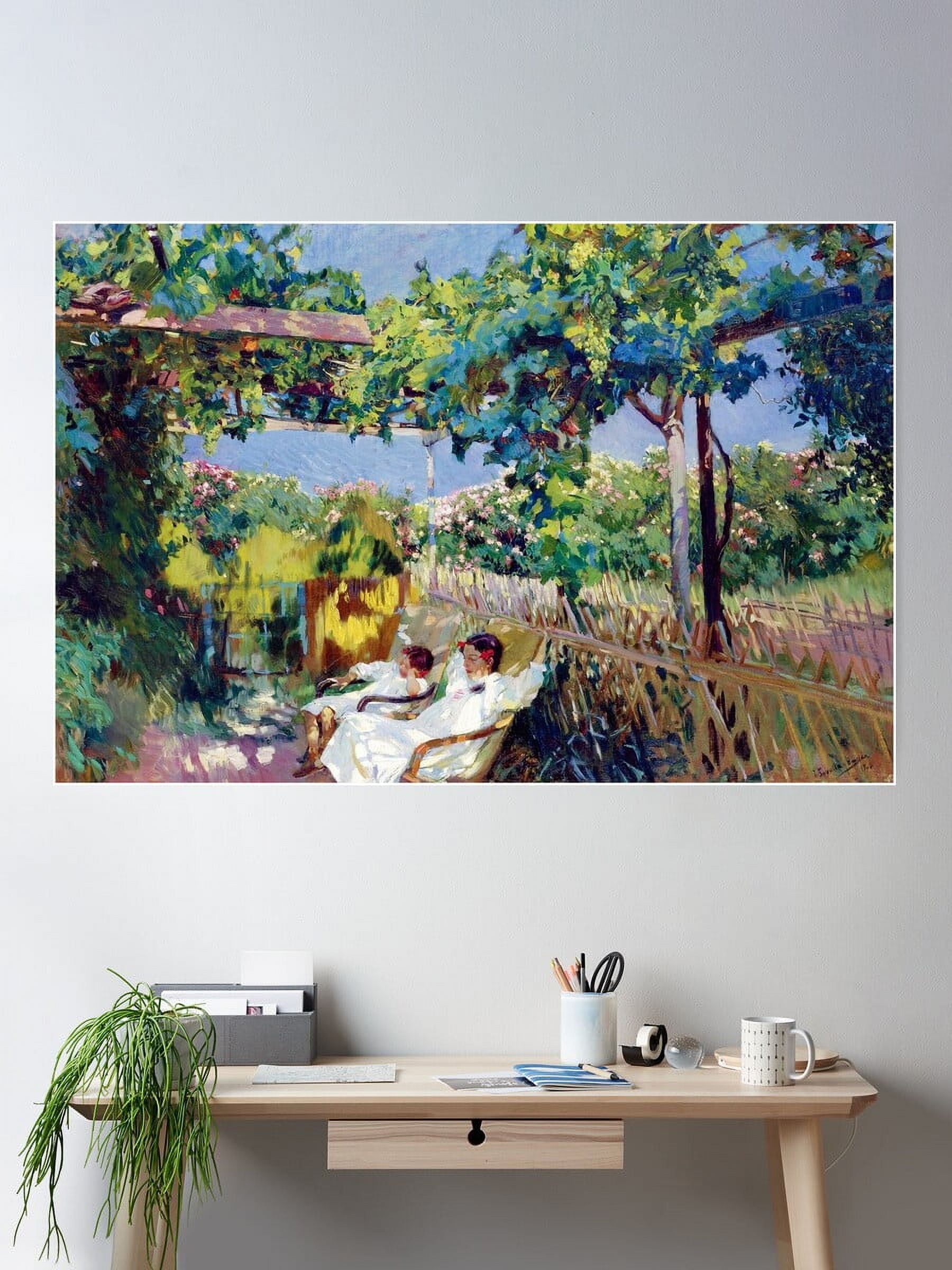Kna Prints - 1 Pc Poster Joaquin Sorolla Y Bastida Nap In The Garden 1904, UNFRAMED-12x18 ...